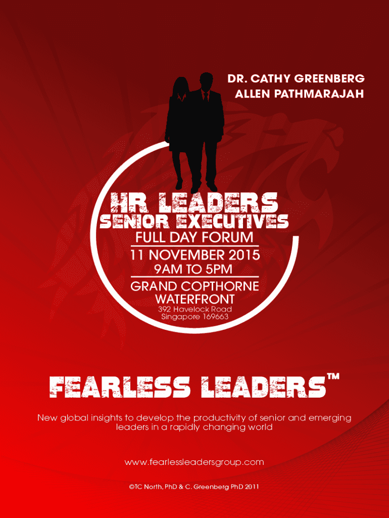 Fillable Online mis org A Full Day Forum for HR Leaders and Senior Executives Fax Email Print ...