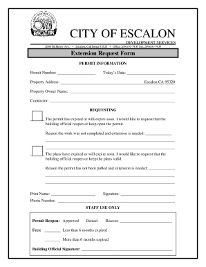 Fillable Online CITY OF ESCALON, PLANNING DEPARTMENT Fax Email Print ...