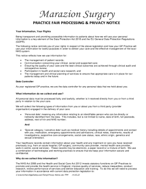 Fillable Online All inspections: Marazion Surgery Fax Email Print ...