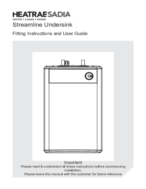 Fillable Online Heatrae Sadia Streamline Manual - Fill Online ...