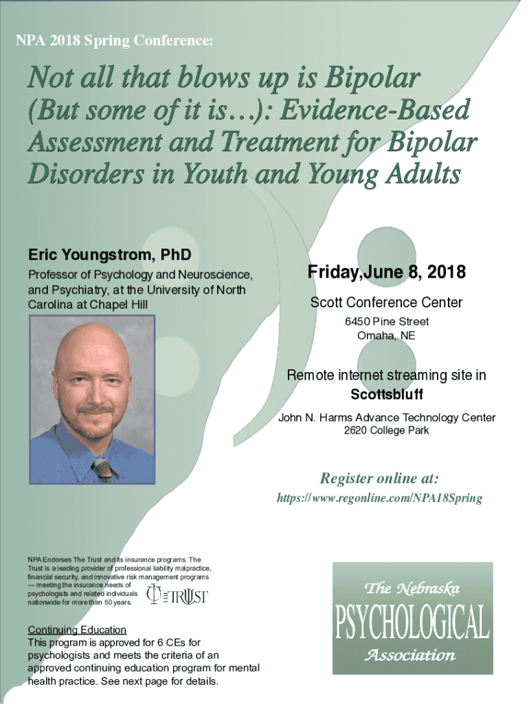 Fillable Online NPA Spring Conference Not all that blows up is Bipolar ...