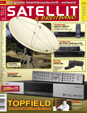 Ausfüllbar Online The World's Largest Satellite Magazine Fax Email ...