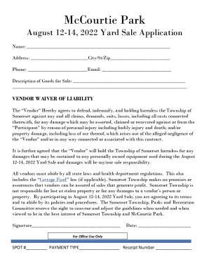 Fillable Online Event Application Waiver and Rules Fax Email Print ...