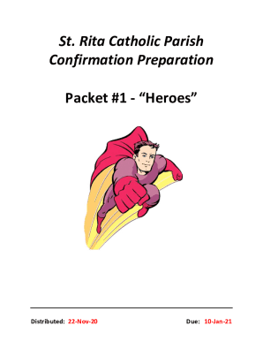 Fillable Online St. Rita Catholic Parish Confirmation Preparation ...