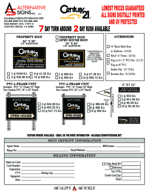 Fillable Online C21 General - Order Form Fax Email Print - pdfFiller