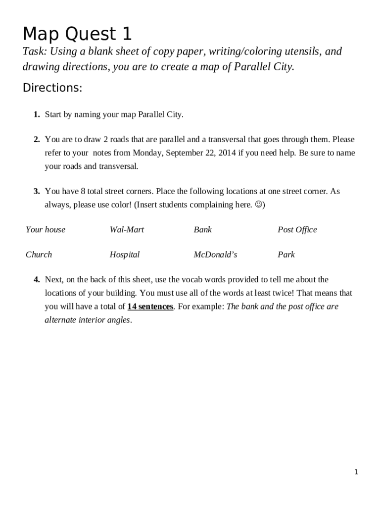 TRANSVERSAL CITY MAP This project will help you to ... Doc Template ...