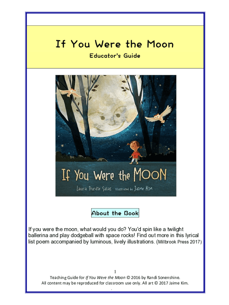 Fillable Online If You Were the Moon Teacher's Guide Final.docx Fax ...