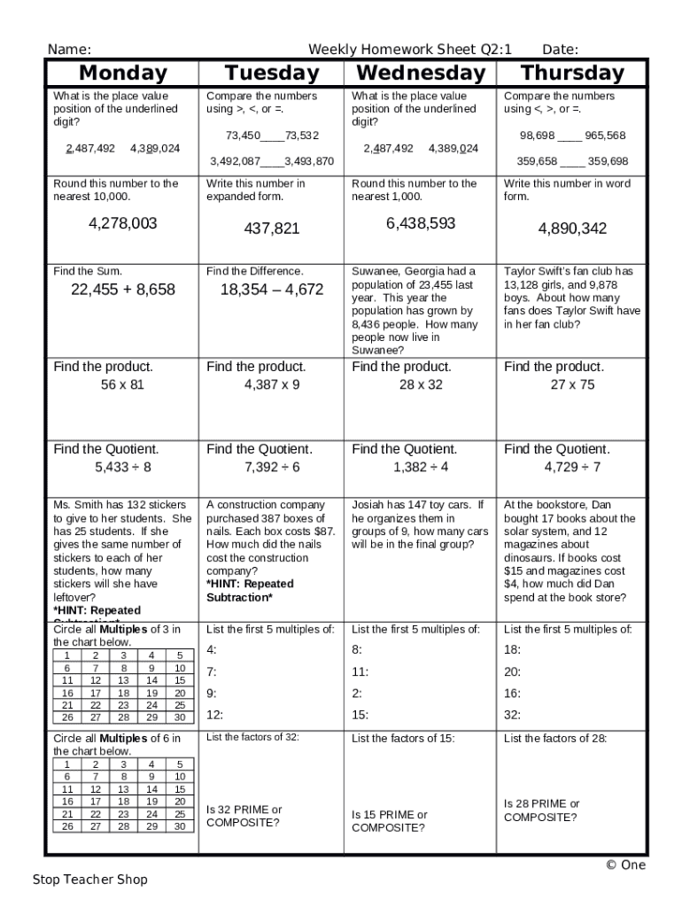 1 Math HW q2 Factors and MultplesPDF - images pcmac Doc Template ...