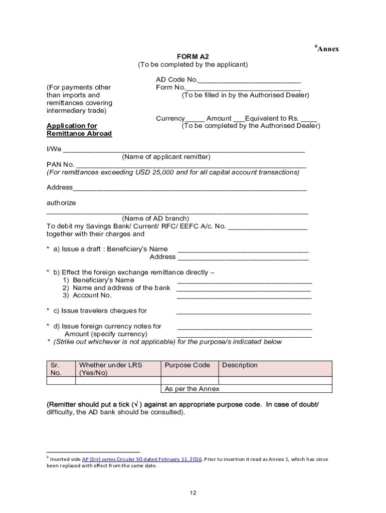 Fillable Online form a2 CUM LRS.pdf Fax Email Print - pdfFiller