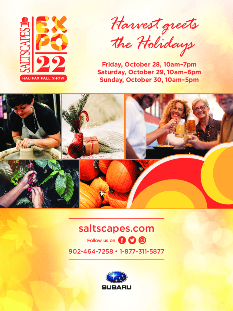 Fillable Online Saltscapes Fall East Coast Expo: Harvest Greets the ...
