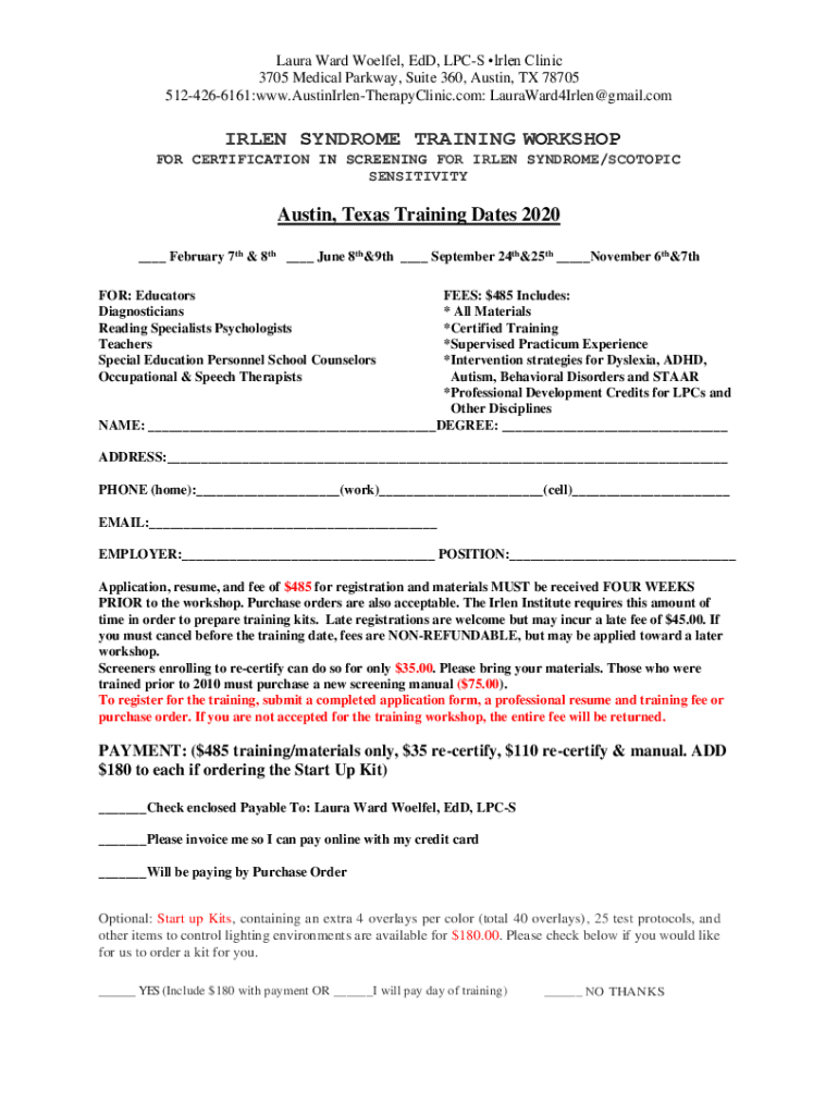 Fillable Online Laura Ward Woelfel, MA, LPC-S (Austin) Fax Email Print ...