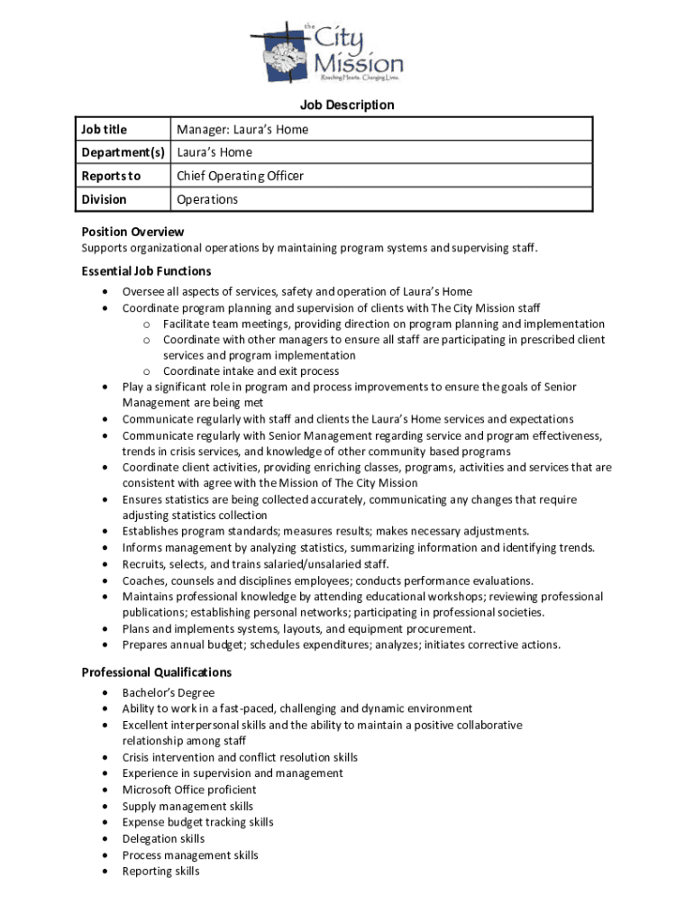 Fillable Online Medical Office Manager Job Description Template Fax ...