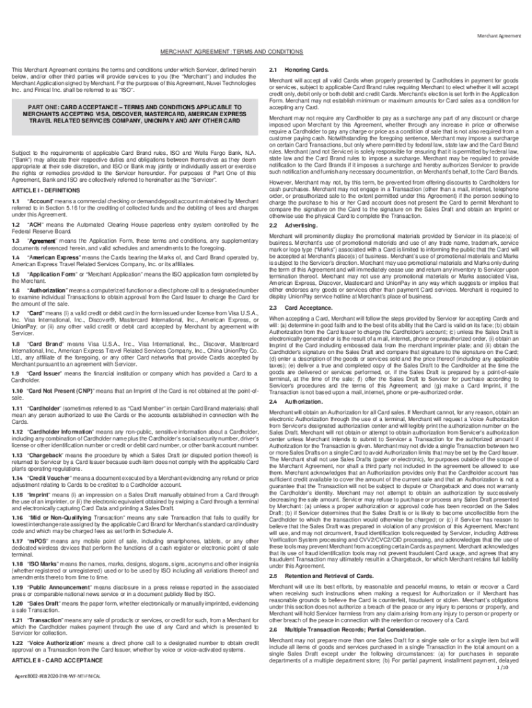 Fillable Online merchant-agreement-082020.pdf Fax Email Print - pdfFiller