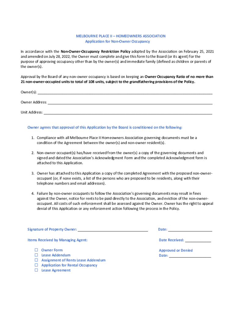 Fillable Online How and When to Implement HOA Rental Restrictions Fax ...