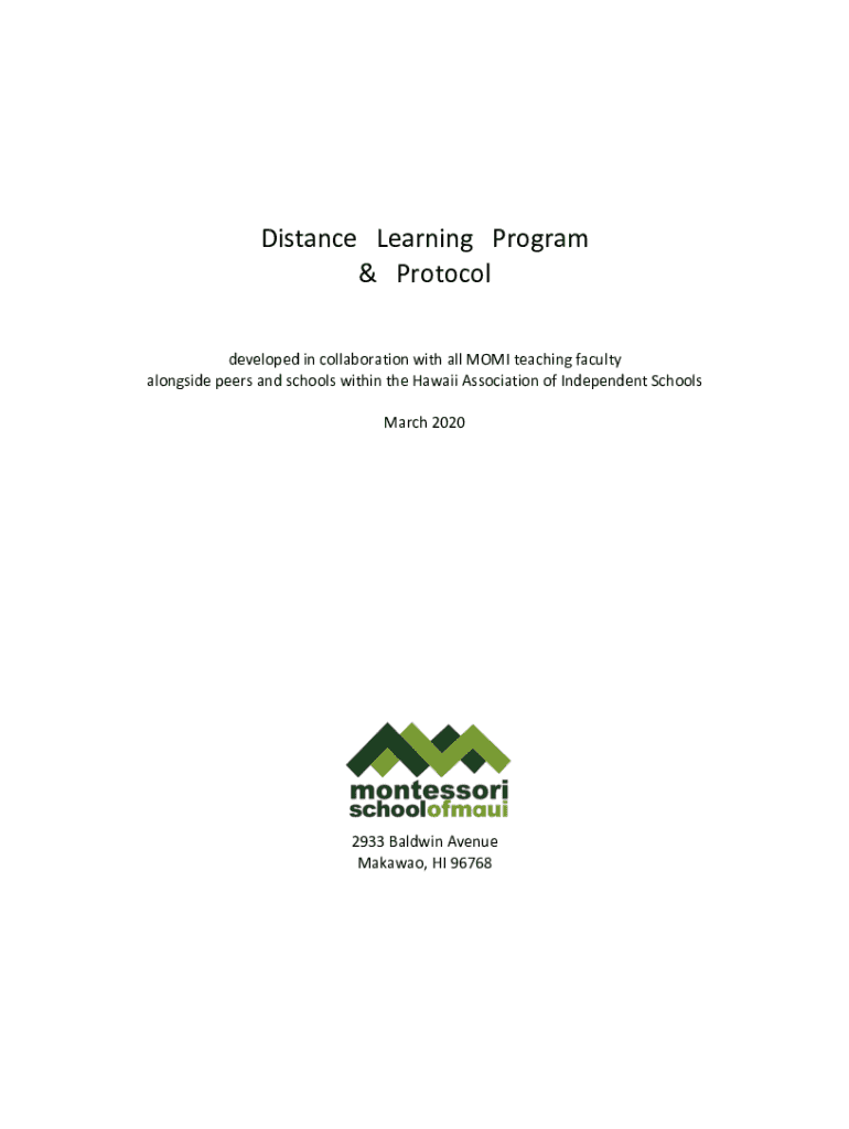 Fillable Online distance learning template.docx Fax Email Print - pdfFiller