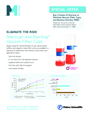 Fillable Online Bottle top vacuum filtration systems, Stericup and ...