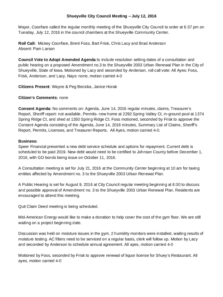 Roll Call:Mickey Coonfare, Brent Foss, Bart Frisk, Chris Lacy and Brad ...