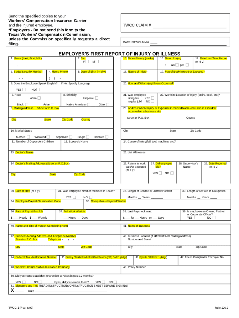 Workers' Compensation CLAIMS KIT Doc Template | pdfFiller