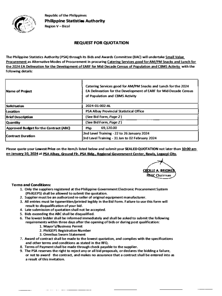 Fillable Online Region V - Bicol Fax Email Print - pdfFiller