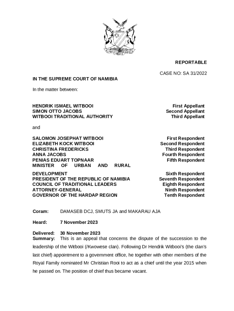Witbooi and Others v Minister of Urban and Rural ... - ejustice moj Doc ...