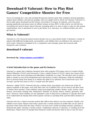 Fillable Online Valorant: How to get started with Riot's tactical ...