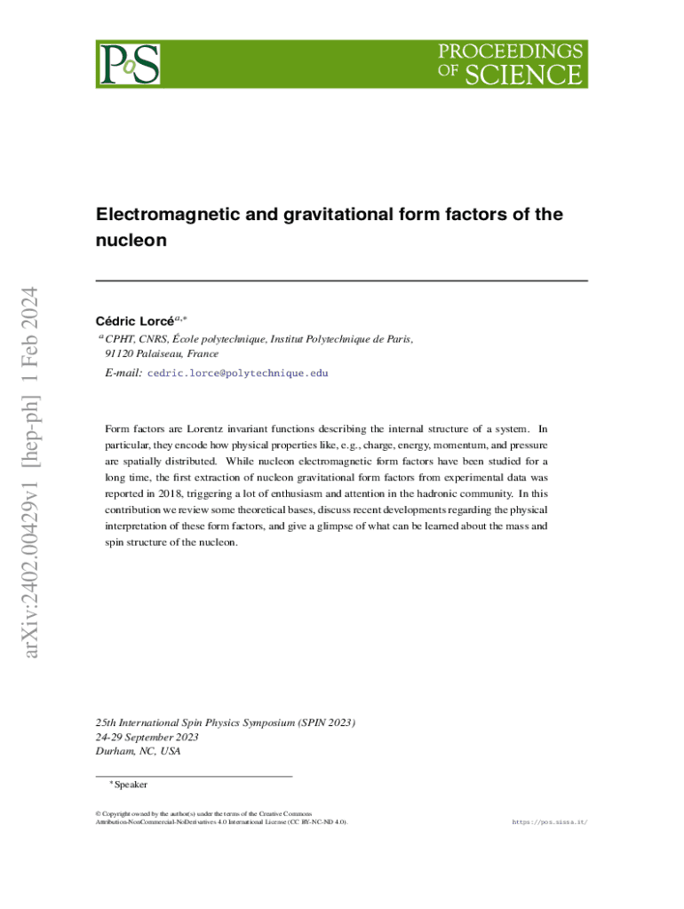 Fillable Online Electromagnetic and gravitational form factors of the nucleon Fax Email Print ...
