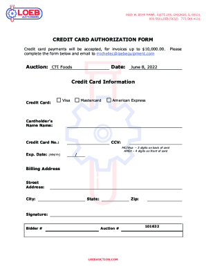 Fillable Online CREDIT CARD PRE-AUTHORIZATION Fax Email Print - pdfFiller