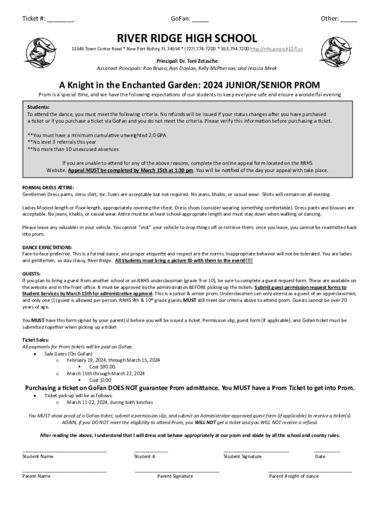 Fillable Online rrhs pasco k12 fl RRHS Prom Permission Slip FINAL Fax Email Print - pdfFiller