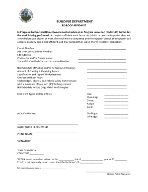 Fillable Online Re-Roof Permit ChecklistApplicationProperty ... Fax ...