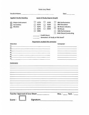 Fillable Online music okstate Voice Jury Sheet Fax Email Print - pdfFiller