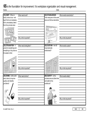 Fillable Online 6s Audit Form, Rev. 1.xlsx-Read-Only Fax Email Print ...