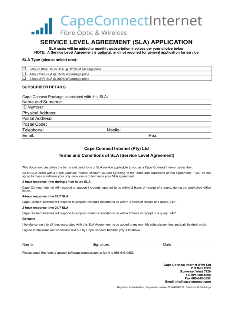 Fillable Online What is SLA - Service Level Agreement? Detailed Guide ...