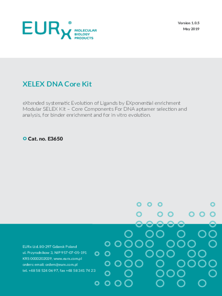 Fillable Online XELEX DNA Selection and Analysis Combo Kit Fax Email ...