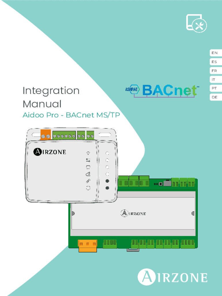 Completable En línea Aidoo Pro - BACnet MS/TP - Airzone Cloud Fax Email ...