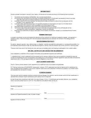 Fillable Online CANCELLATION AND REFUND POLICY Sample Clauses Fax Email ...