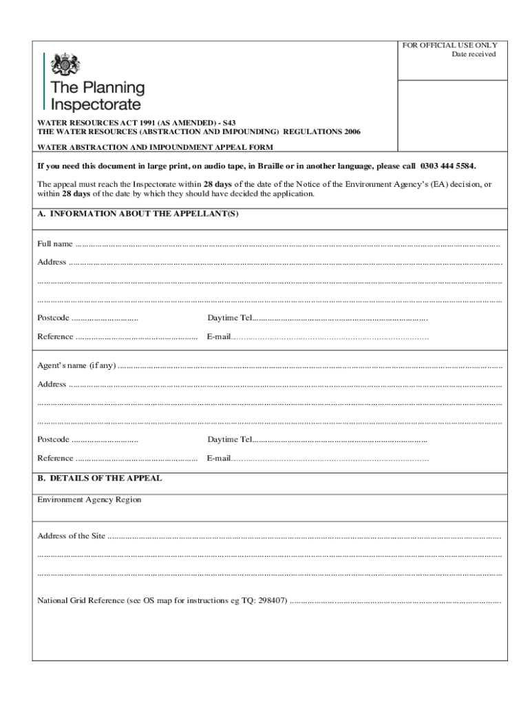 Fillable Online abstraction and impoundment appeal form Fax Email Print ...