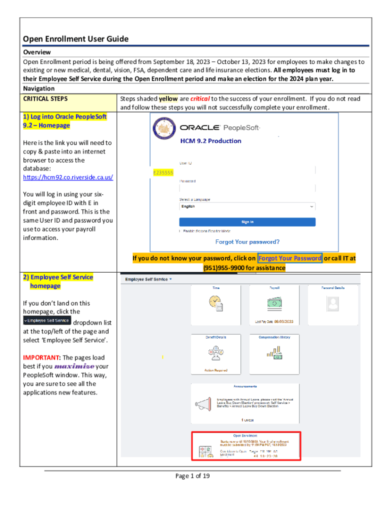 Fillable Online Open Enrollment User Guide Fax Email Print - pdfFiller