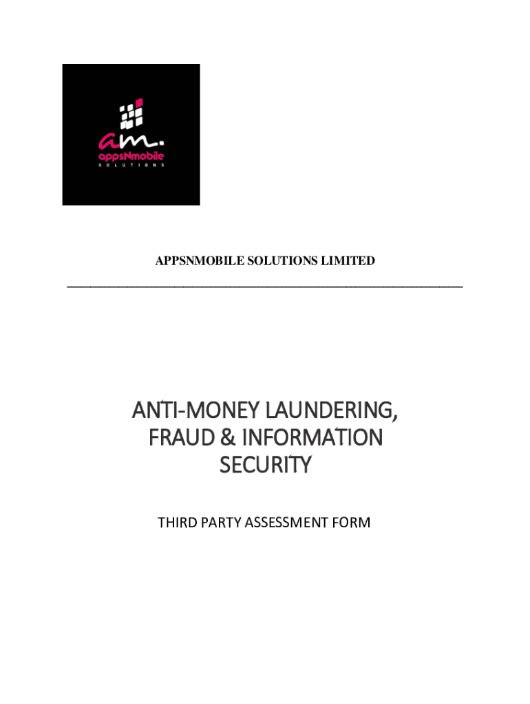 Fillable Online ANTI-MONEY LAUNDERING, FRAUD & INFORMATION SECURITY ...
