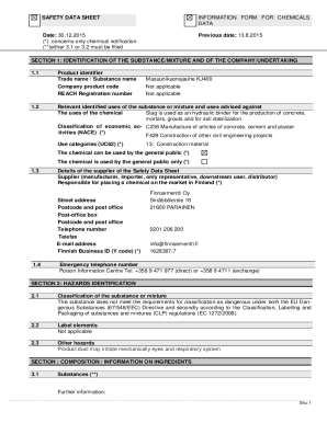 Fillable Online Safety Data Sheet for PAROC stone wool (high ... Fax ...