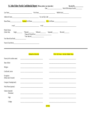 St. John Fisher Parish Doc Template | pdfFiller