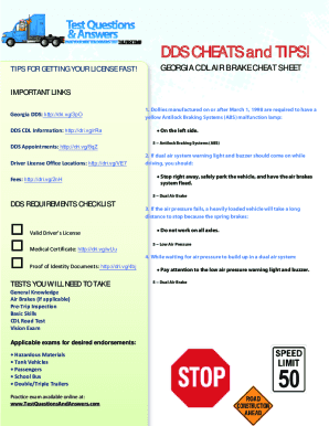 Fillable Online DDS CHEATS and TIPS! Fax Email Print - pdfFiller