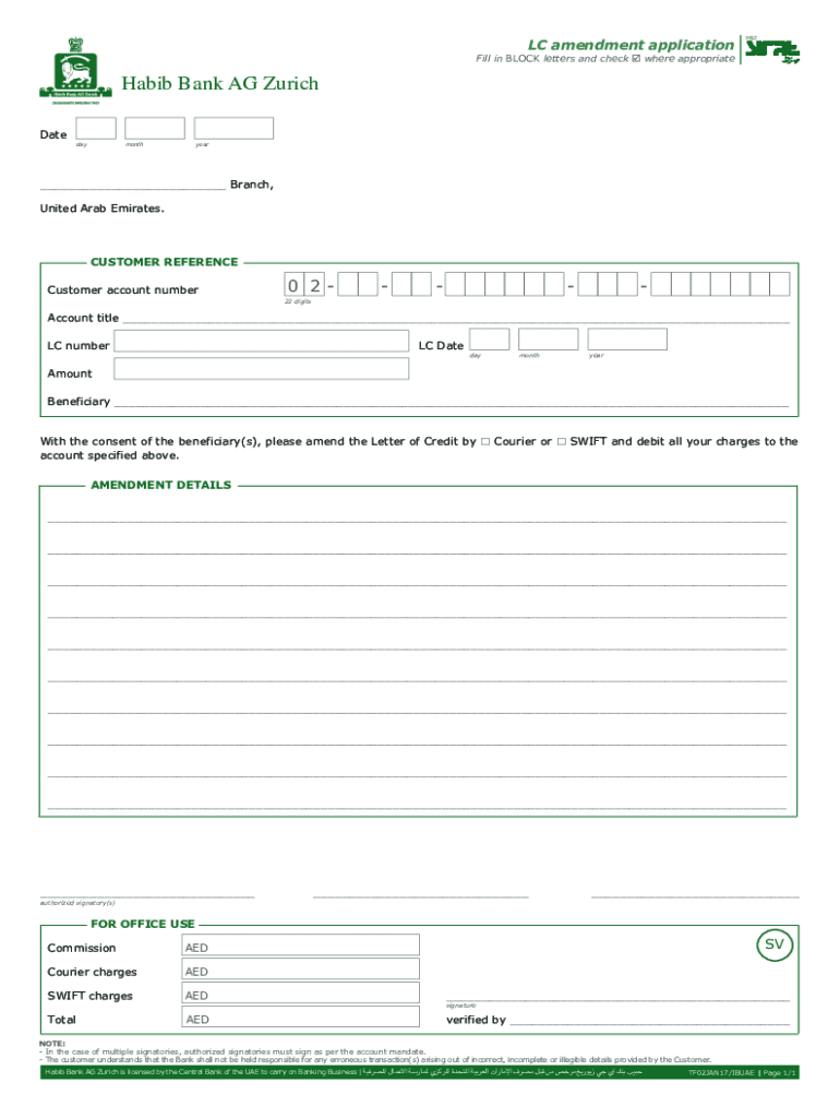 Fillable Online LC amendment application Fax Email Print - pdfFiller