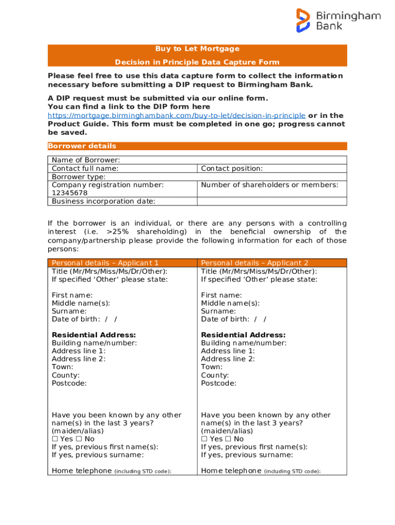 Wealthmax Mortgages Ltd- Data Capture Template Doc Template | pdfFiller
