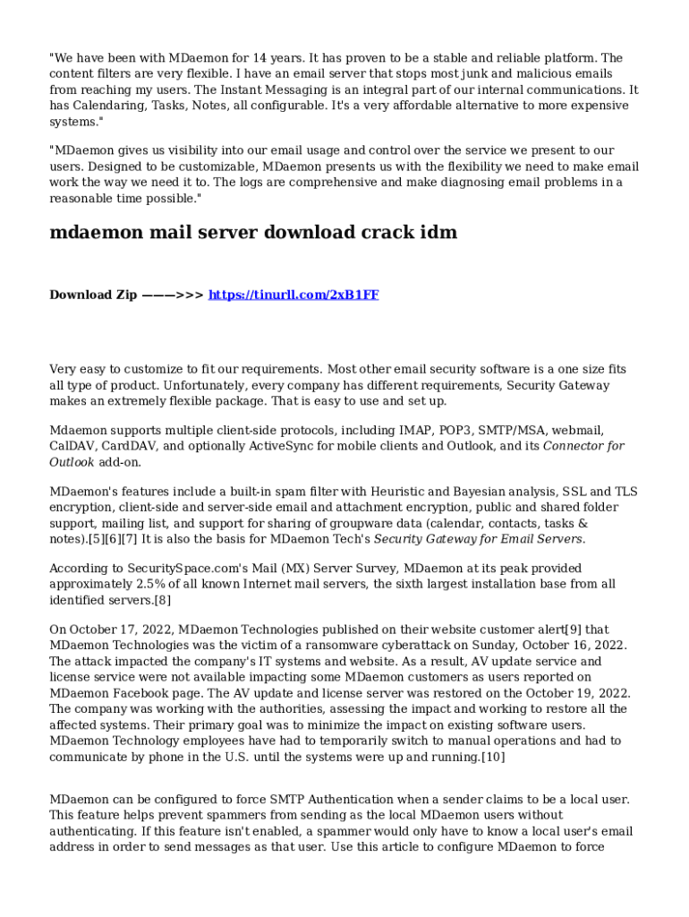 Fillable Online MDaemon Email Server Pricing Plan & Cost Guide - GetApp Fax Email Print - pdfFiller