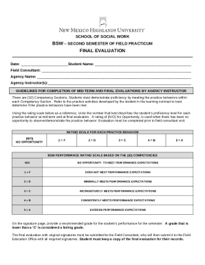 rating scale for each practice behavior Doc Template | pdfFiller