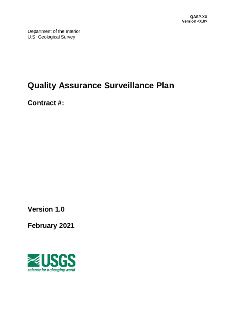 Quality Assurance Surveillance Plan Contract Doc Template | pdfFiller