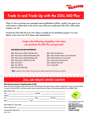 Fillable Online AED Trade-InsGet Rebates from ZOLLMarelly's AED Blog ...