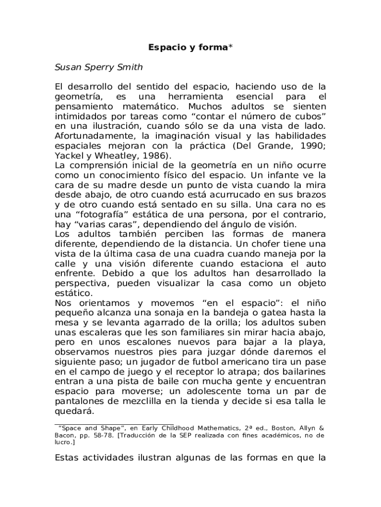 Espacio y a Por Susan Sperry Smith - YouTube Doc Template | pdfFiller