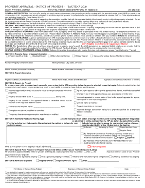 Fillable Online Bexar County Property Tax Protest Form Fax Email Print ...