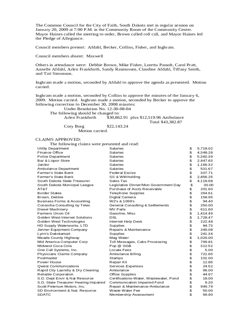 Map - City of Faith,SD Doc Template | pdfFiller